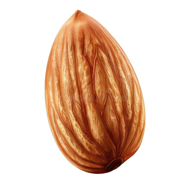 A Single Almond Nut Isolated on a Black Background Stock Photo ...