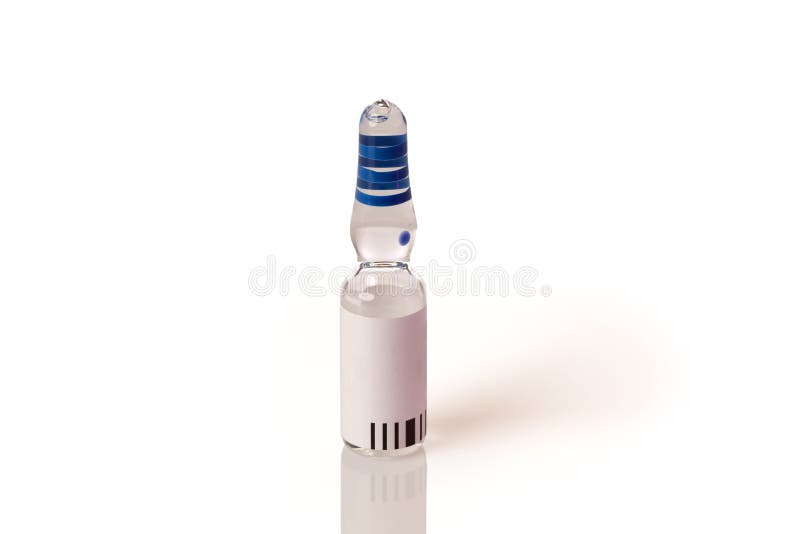 Single Ampoule with Medicine for Injection Stock Image - Image of blank ...