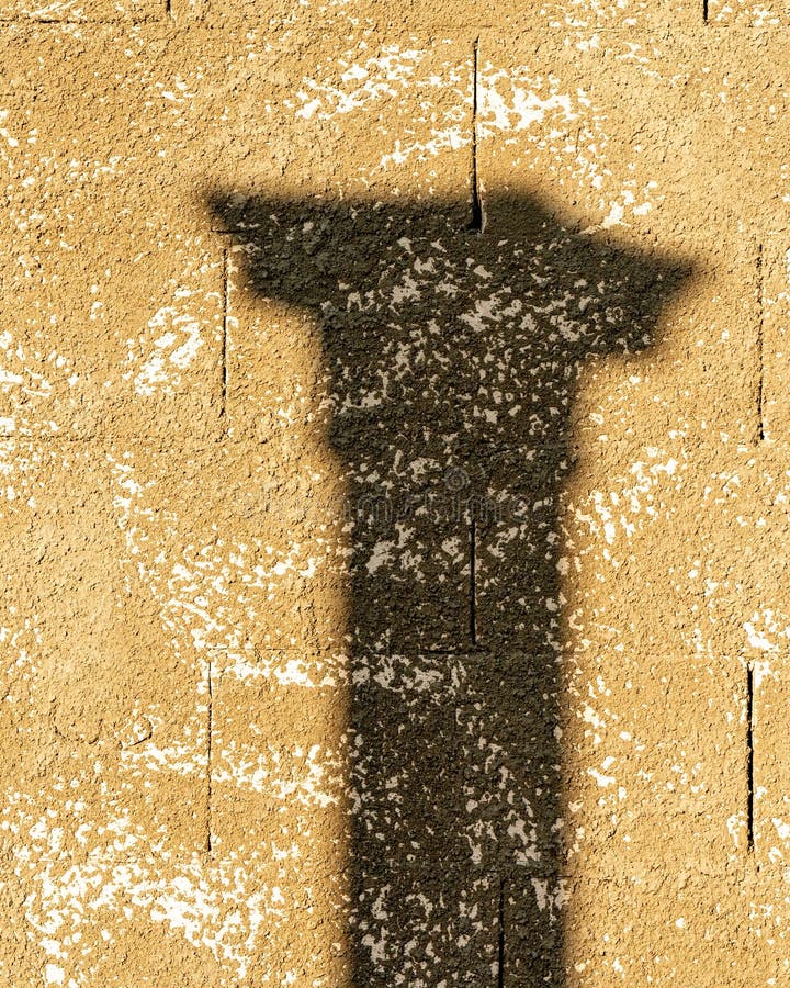 Ancient Column Shadow on a Wall Stock Photo - Image of ancient, dark ...