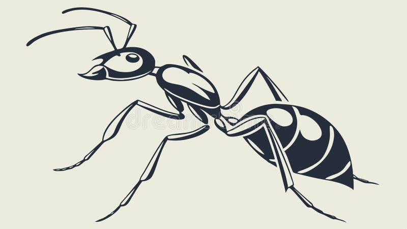 Single Ant Insect Simple Nature Illustration Vector Design Generative ...