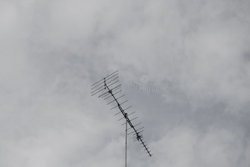 Single Antenna, Variability of Weather. Stock Image - Image of orbit ...