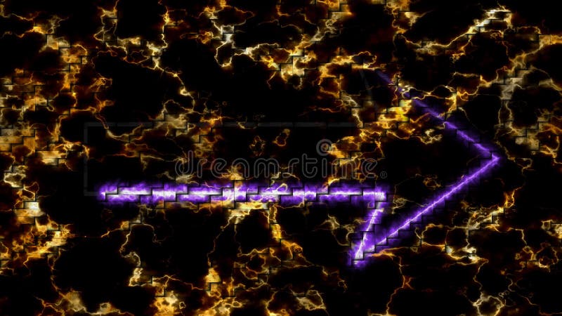 Single Arrows Glow Violet Laser Fast Move on Yellow Thunder Bolt ...