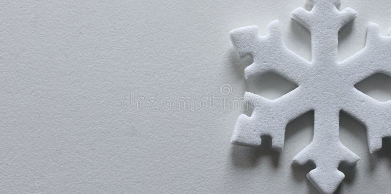 Single Artificial Snowflake Isolated on White with Empty Space ...