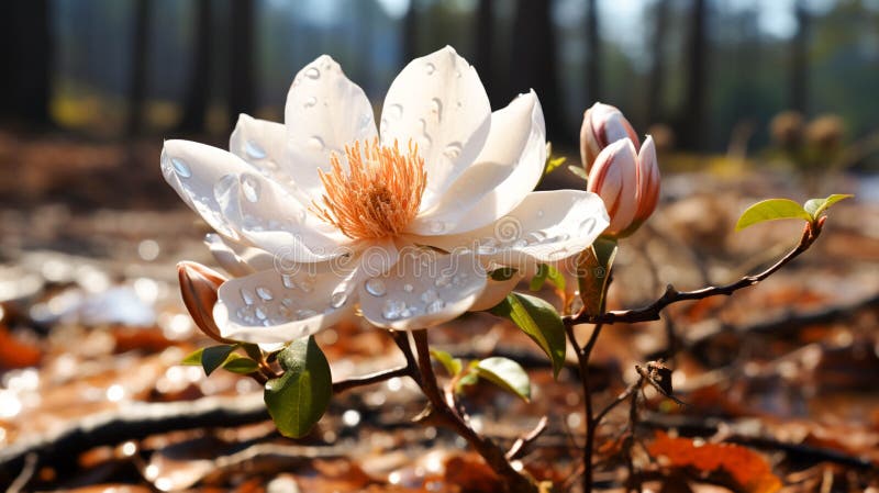 A Single Ashe Magnolia Flower Infront Full Closeup View Stock Photo ...