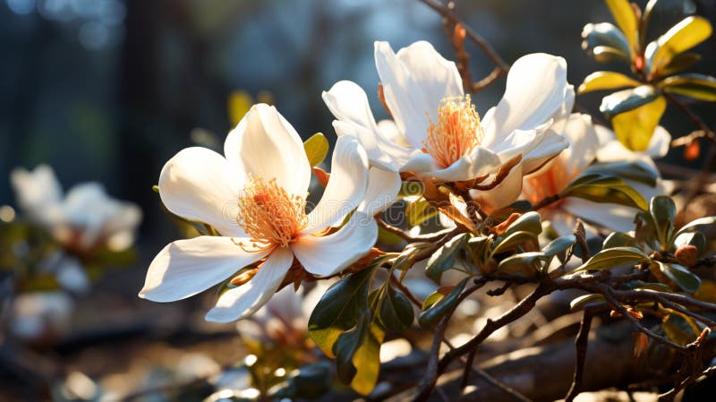 A Single Ashe Magnolia Flower Infront Full Closeup View Stock Image ...