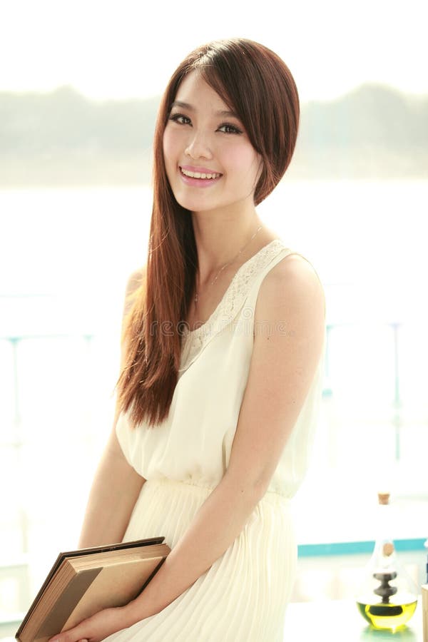Single asian young woman stock image. Image of dress - 31000363