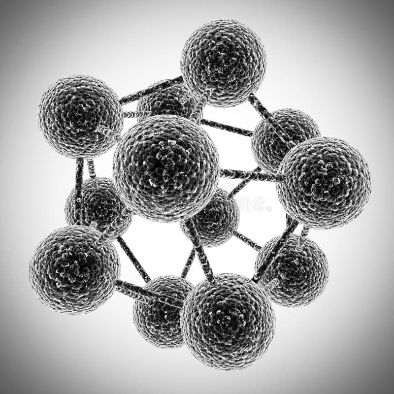 A Single Atom Scientific Illustration Stock Illustration - Illustration ...