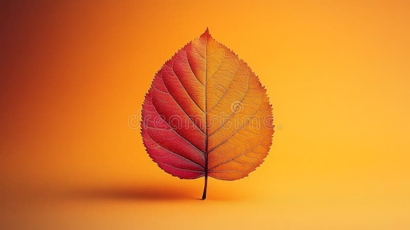 A Single Autumn Leaf on a Clean Background. Generative AI. Stock ...