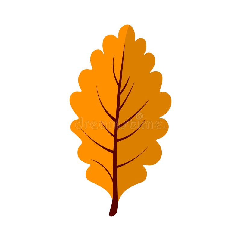 Single Autumn Leaf on White Background Stock Vector - Illustration of ...
