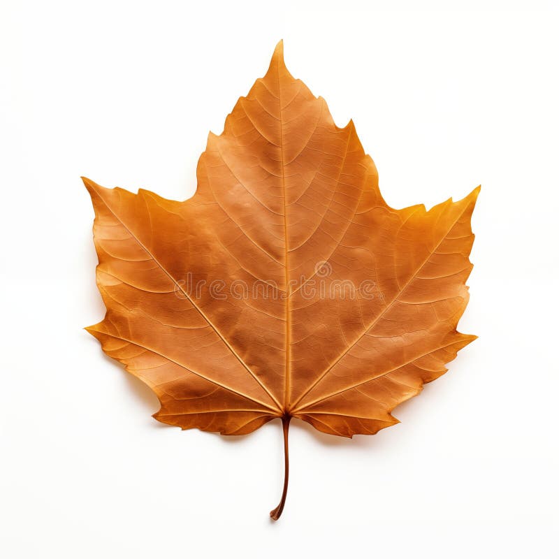Single Autumn Leaf on White Background Stock Illustration ...