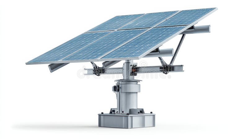 Single-Axis Solar Tracker stock illustration. Illustration of ceiling ...