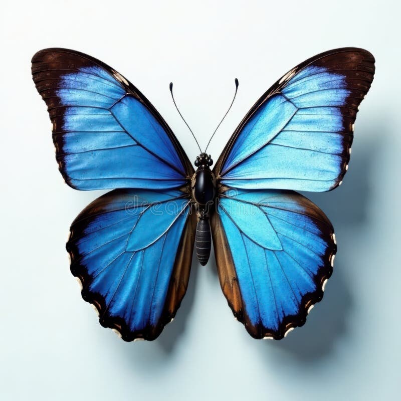 Single Azure Butterfly, Stark White, High Detail, Sharp, Design, White ...