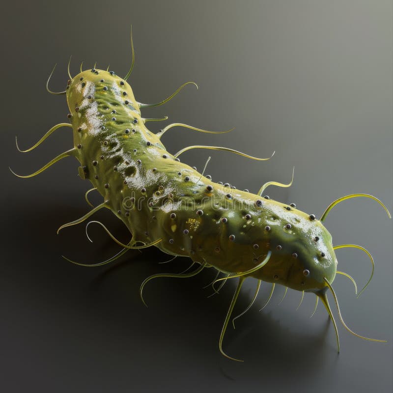 Single Bacterium Close-Up Visualization Stock Photo - Image of ...