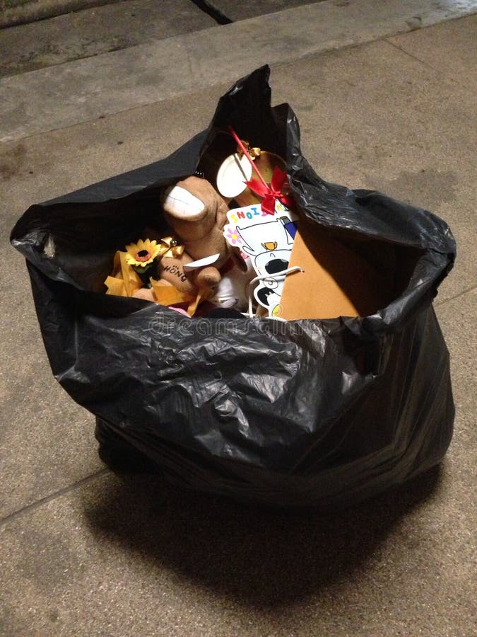 Single bag of trash stock image. Image of dump, pollution - 48496337