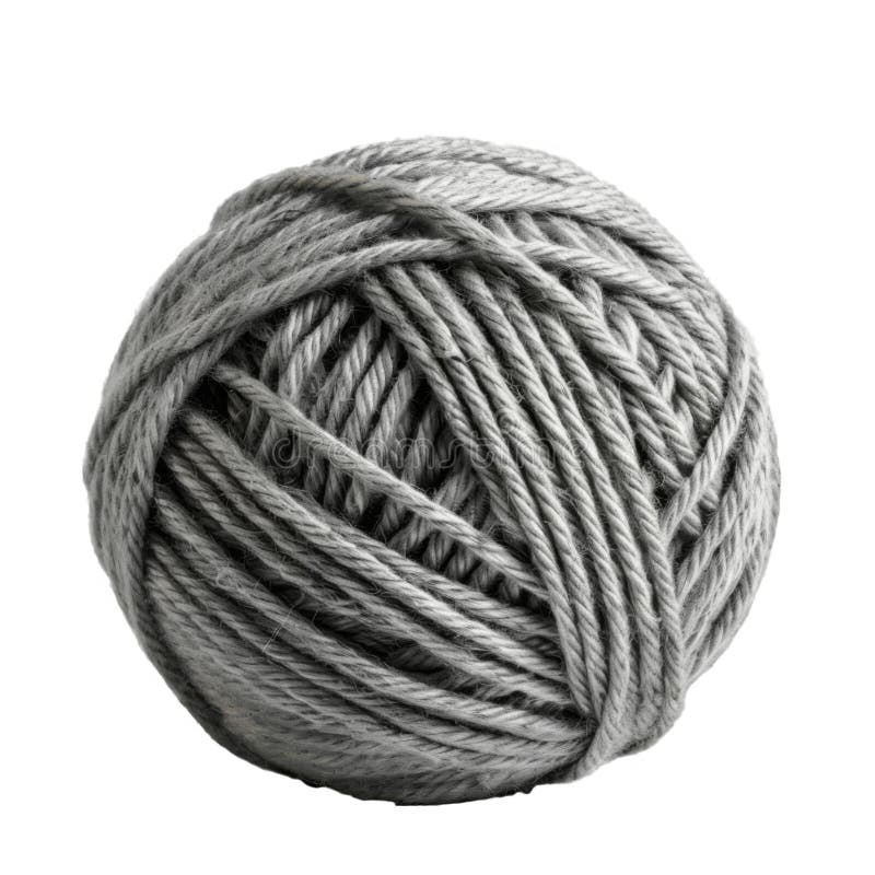 A Single Ball of Grey Yarn stock photo. Illustration of skein - 330974412