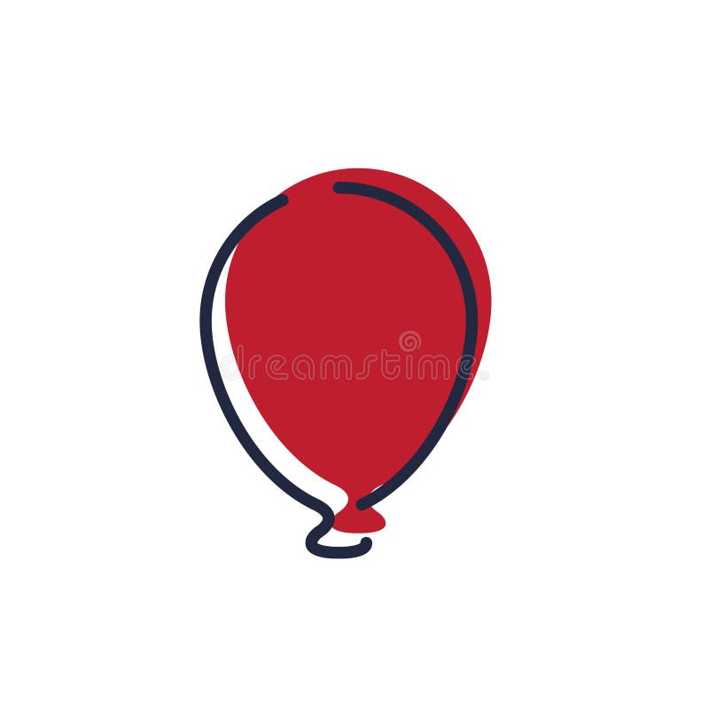 Single Balloon. Vector Illustration Decorative Design Stock Vector ...