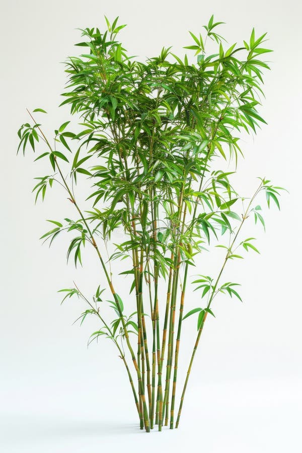 A Single Bamboo Plant Placed in a White Vase Stock Photo - Image of home, white: 357603168
