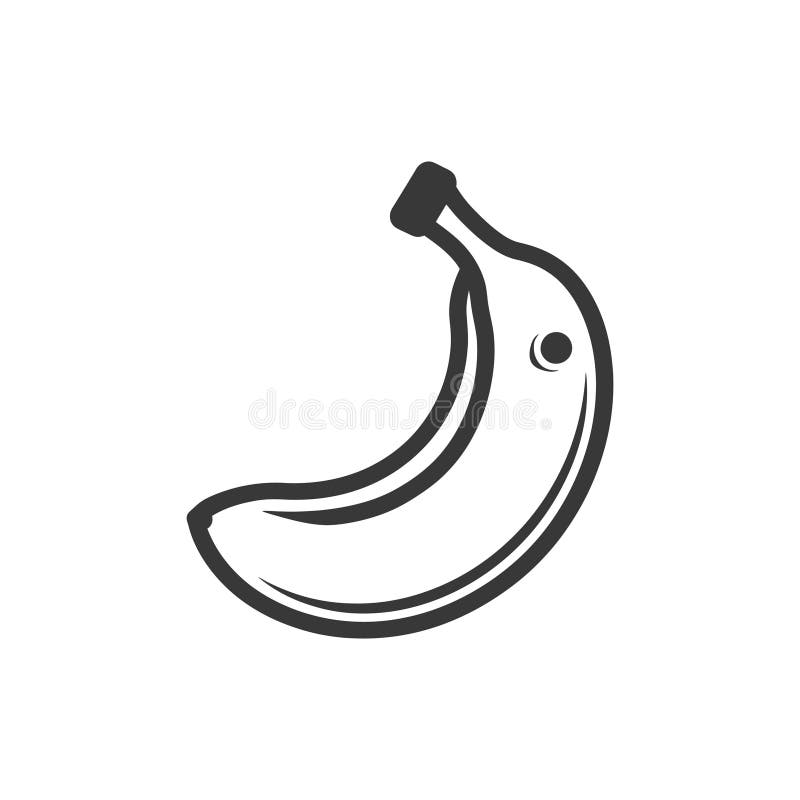 A Single Banana Icon Graphic Design Illustration Stock Vector ...