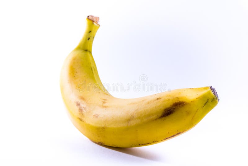 Single Banana Yellow Ripe Fresh Fruit Isolated White Background Stock ...
