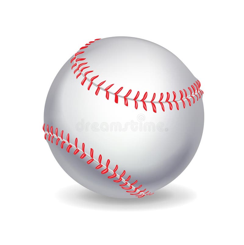 Single baseball ball stock vector. Illustration of fastball - 25799752