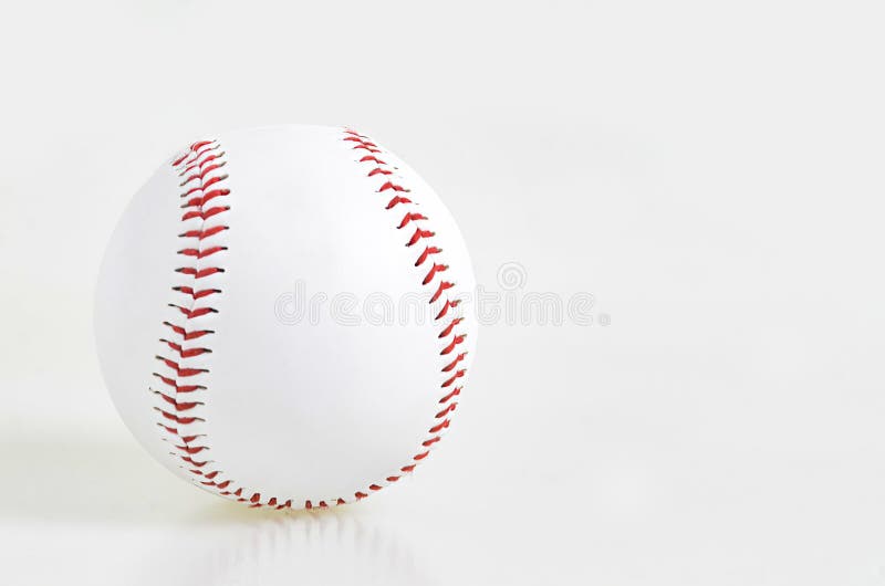 Single baseball on white stock image. Image of league - 240930177