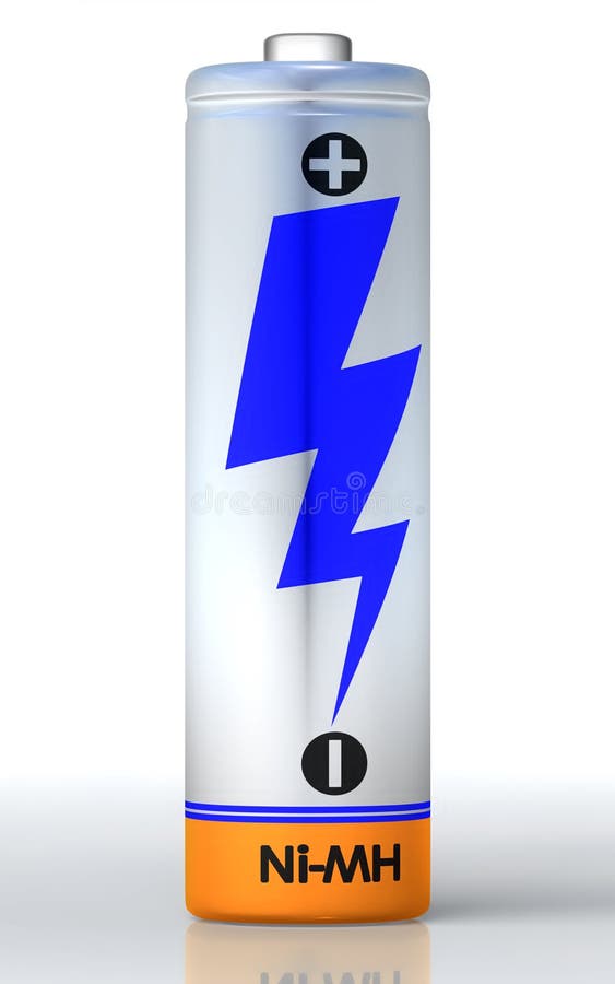 Single battery stock illustration. Illustration of negative - 3298867