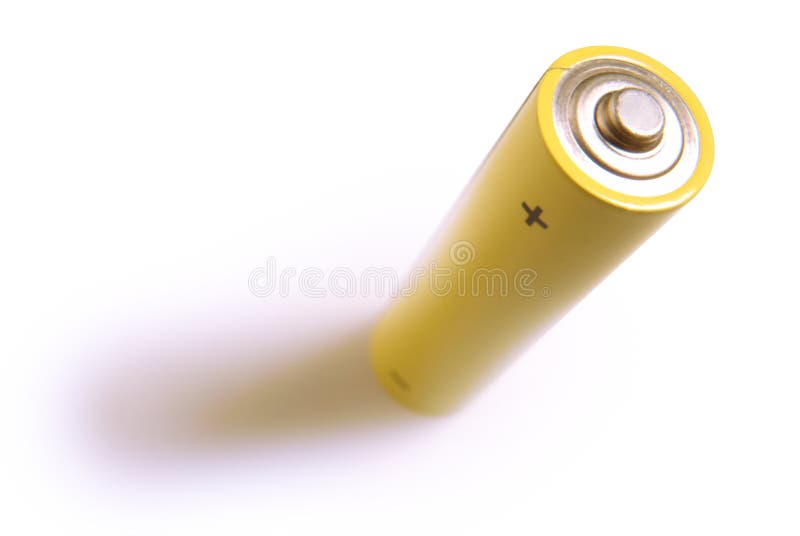 Single battery top stock image. Image of recycling, color - 2375499