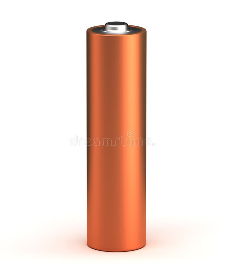 Single Battery stock illustration. Illustration of white - 52618047