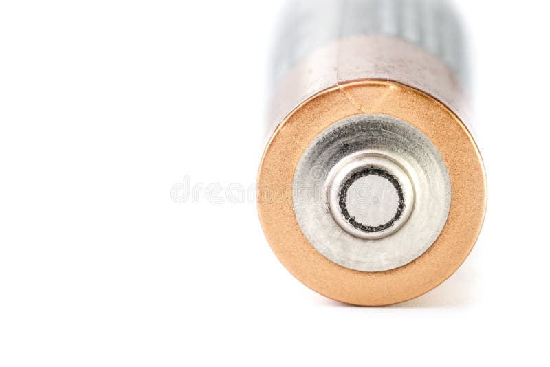 Single battery top stock image. Image of recycling, color - 2375499