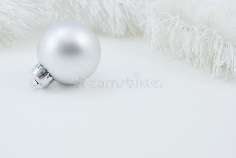 Single Bauble with Tinsel stock photo. Image of garland - 11904106