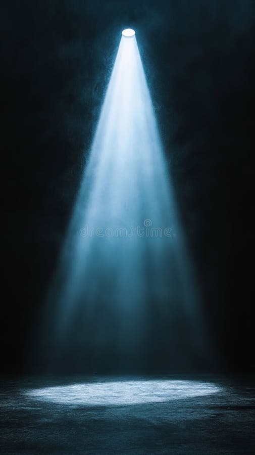 A Single Beam of Light Breaking through Darkness Picture Stock ...