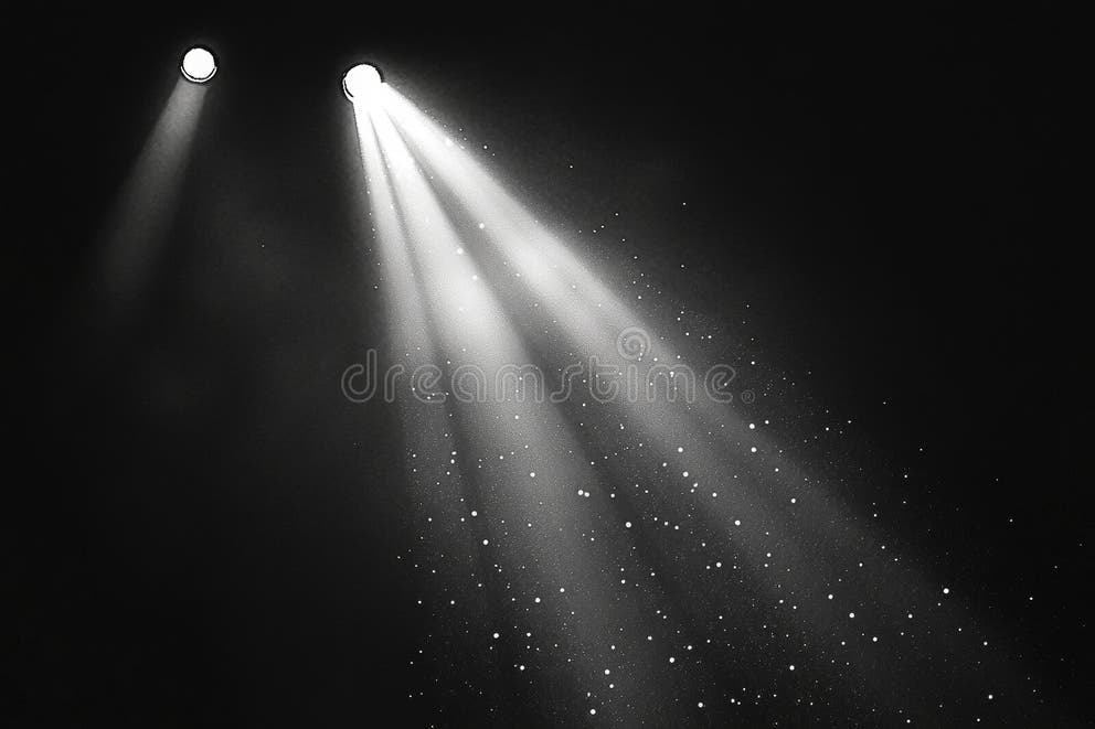 A Single Beam of Light Cuts through the Isolation on a White Background ...