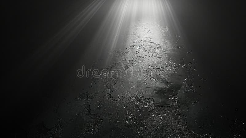 Single Beam of Light Illuminating Rough Surface in Darkness Stock ...