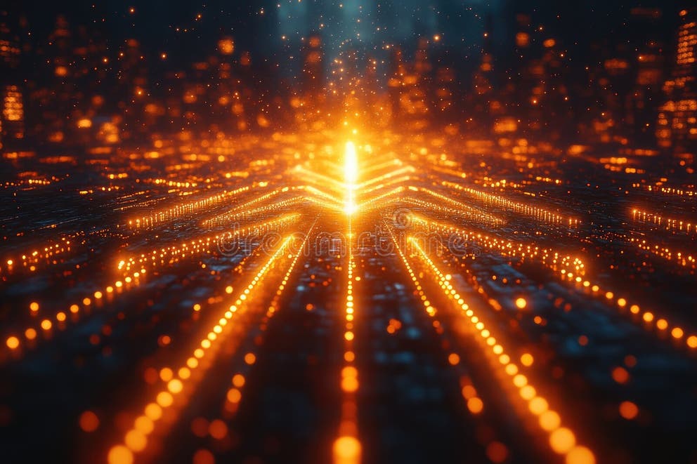 A Single Beam of Light Shines Brightly Against a Dark Backdrop ...