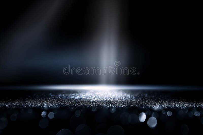 Spotlight on a Dark Stage with Glistening Floor Stock Illustration ...