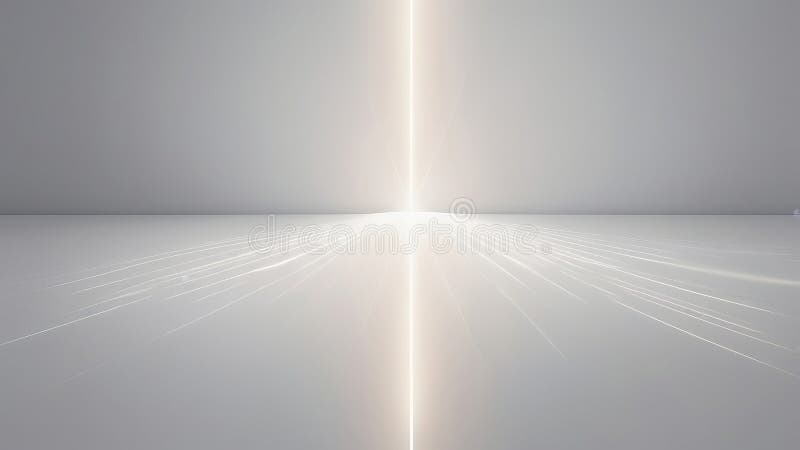 A Single Beam of Light Shines Down on a White Surface Casting a ...