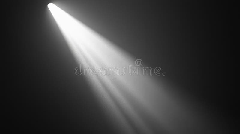 Single Beam of Light Shining on a Dark Background Stock Illustration ...