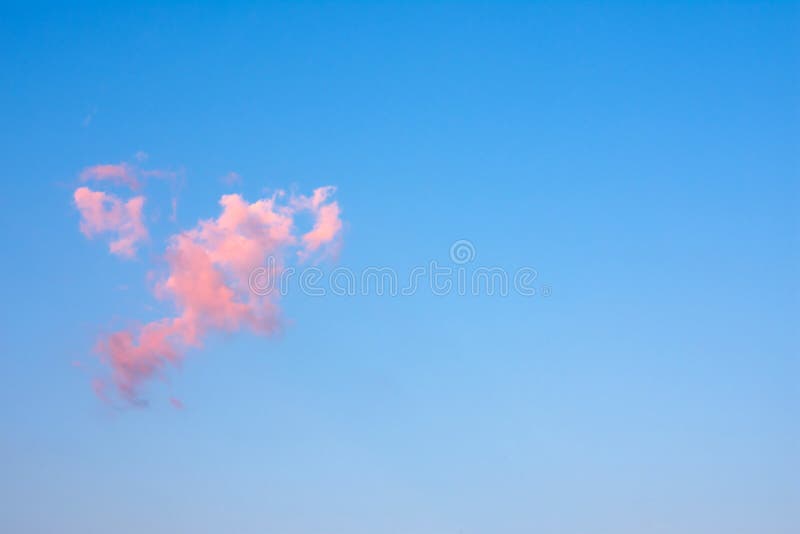 Pink cloud in sky. stock photo. Image of clear, instagram - 125499808