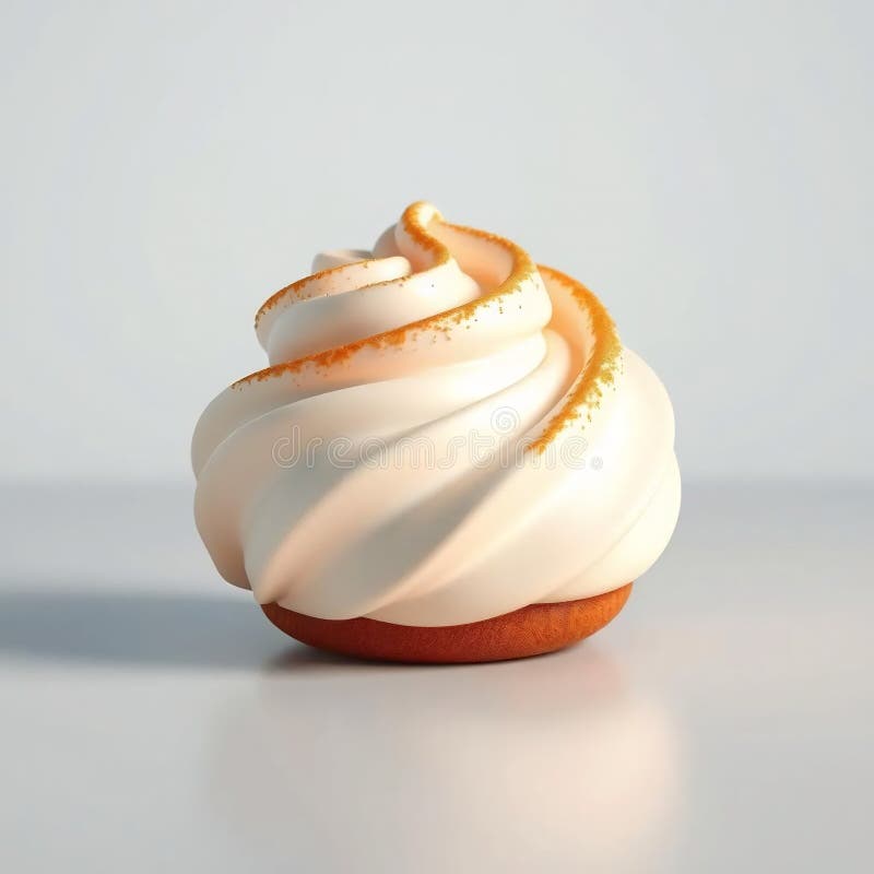 Glowing Pastry Delight: a Single Treat with Soft Radiance on a ...