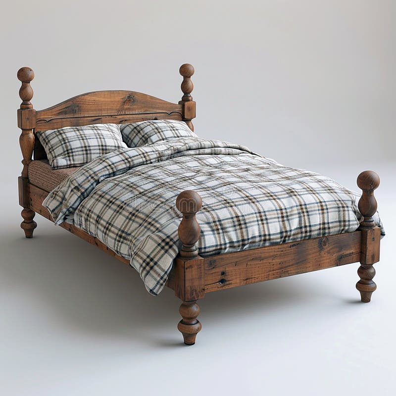 Single bed design stock photo. Image of hardwood, wall - 311977402