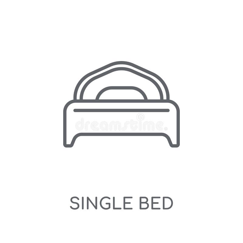 Single Bed Icon. Trendy Single Bed Logo Concept on White Background ...