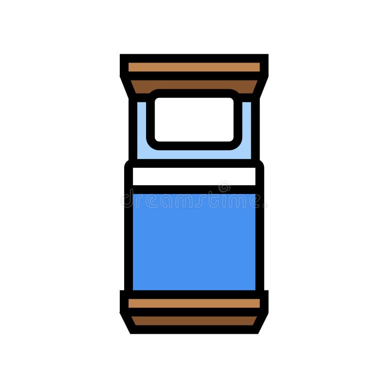 Single Bed Top View Line Icon Vector Illustration Stock Vector ...