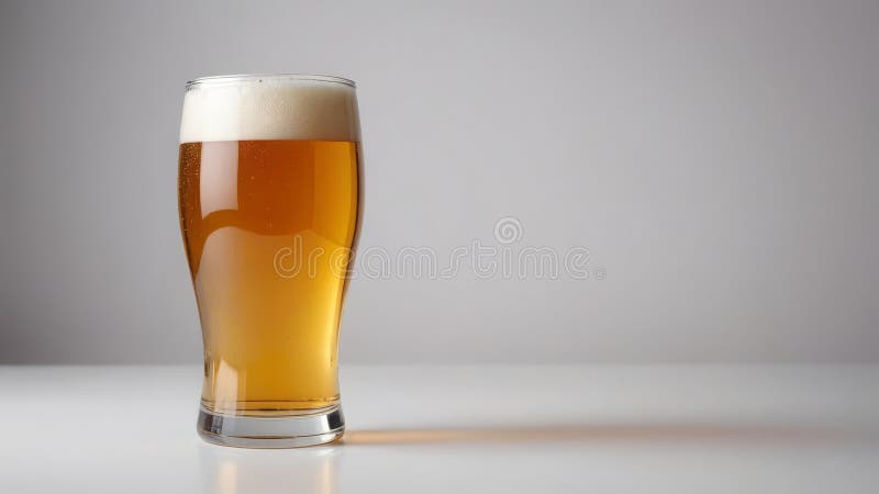 Single Beer Glass with Frothy Top, Ideal for Casual and Pub Settings ...