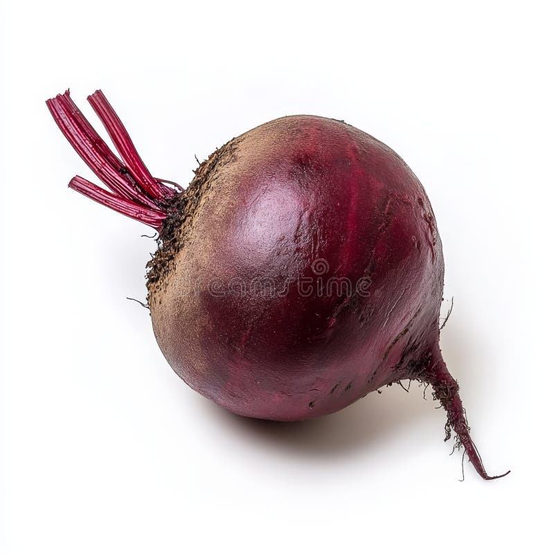 A Single Beetroot Isolated on a White Background with Natural Textures ...