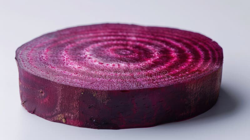 Single Beetroot Slice on White Background - Isolated Round Vegetable ...