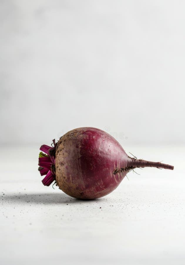 Single Beetroot on White Background Stock Illustration - Illustration ...