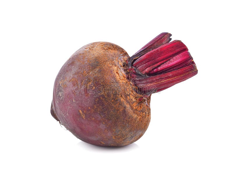 Single Beetroot with Leaves Over Rustic Wood Stock Image - Image of ...