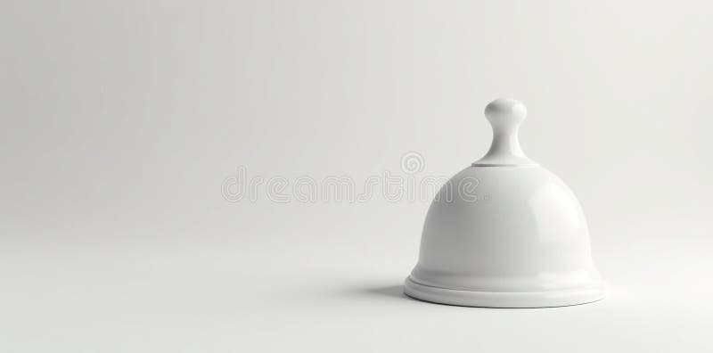 A Single Bell Sits on a Plain White Surface Isolated from Any ...