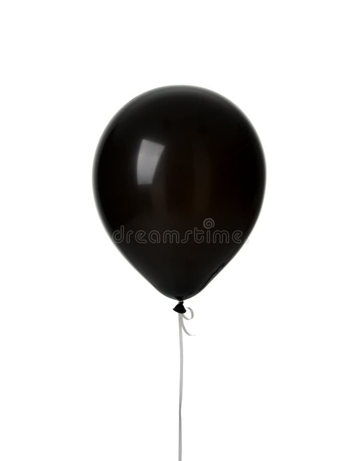 Black Balloons With Rope Isolated On White Background. Party ...