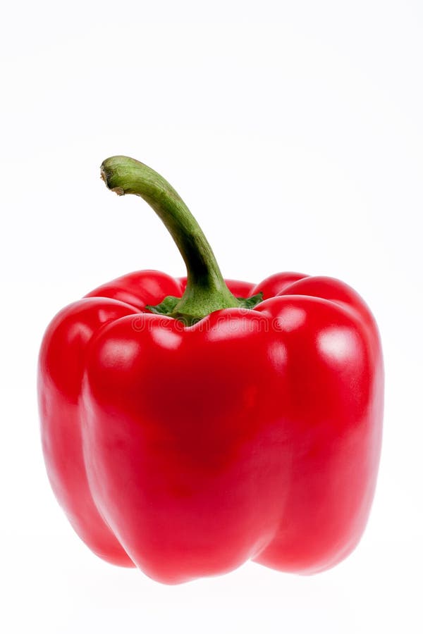 Single Vegetable of Green and Yellow Chili Pepper Habanero on White ...